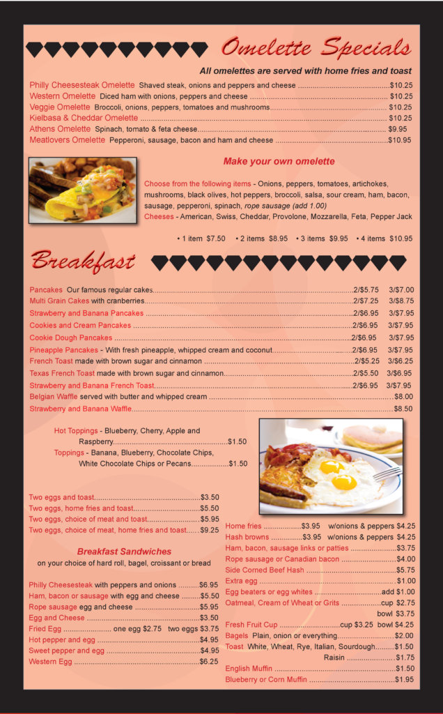 Menu | The Gem Diner